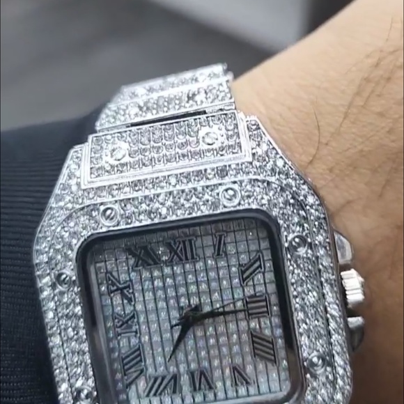 Accessories | Mens Custom Fully Silver Ice Out Sport Iced Cz Vvs ...